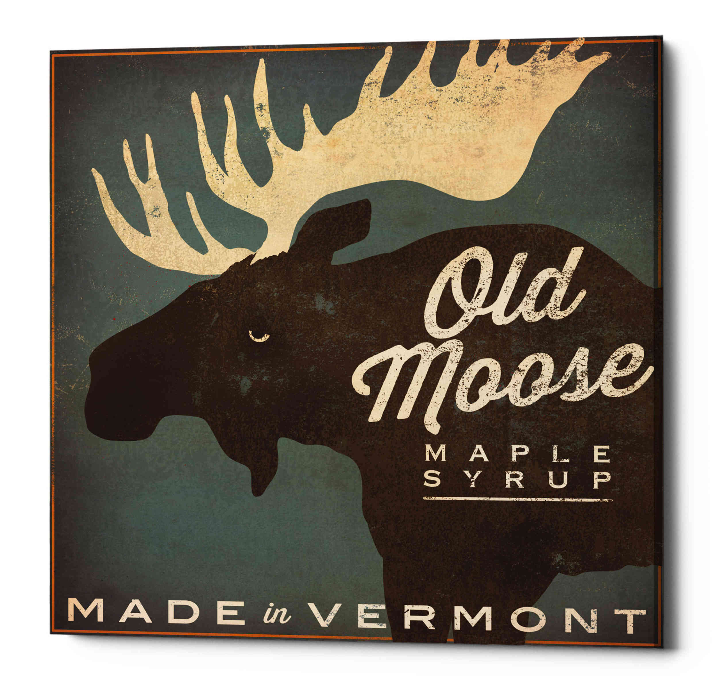 Millwood Pines 'Old Moose Maple Syrup Made in Vermont' by Ryan Fowler Giclee Canvas Wall Art ...